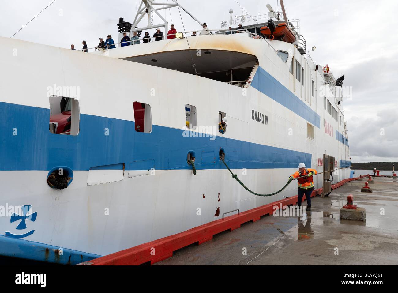 Docking the Newfoundland to Labrador Ferry, Saint Barbe, Newfoundland ...
