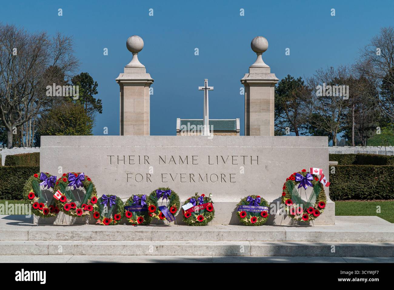 A Canadian World War II memorial in France. High quality photo from a ...
