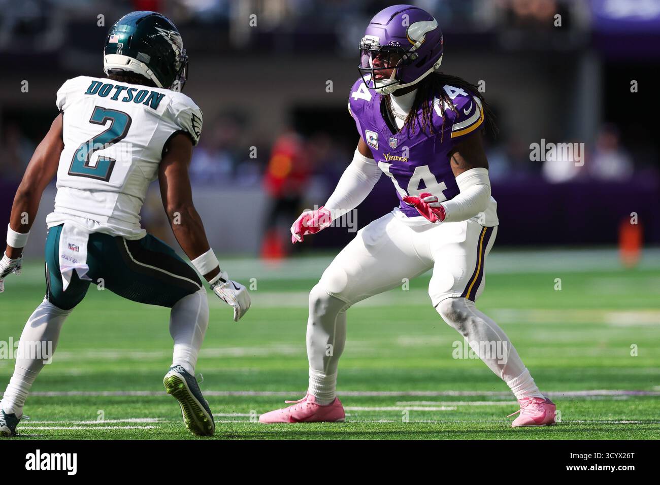 Minnesota Vikings safety Josh Metellus (44) moves against Philadelphia ...