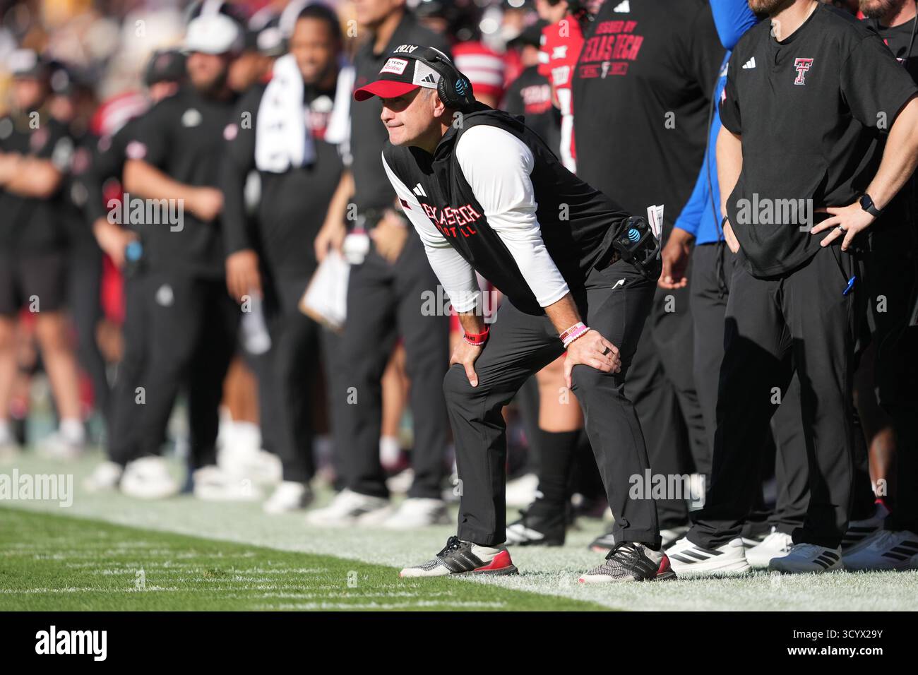 Texas Tech head coach Joey McGuire in the second half of an NCAA ...