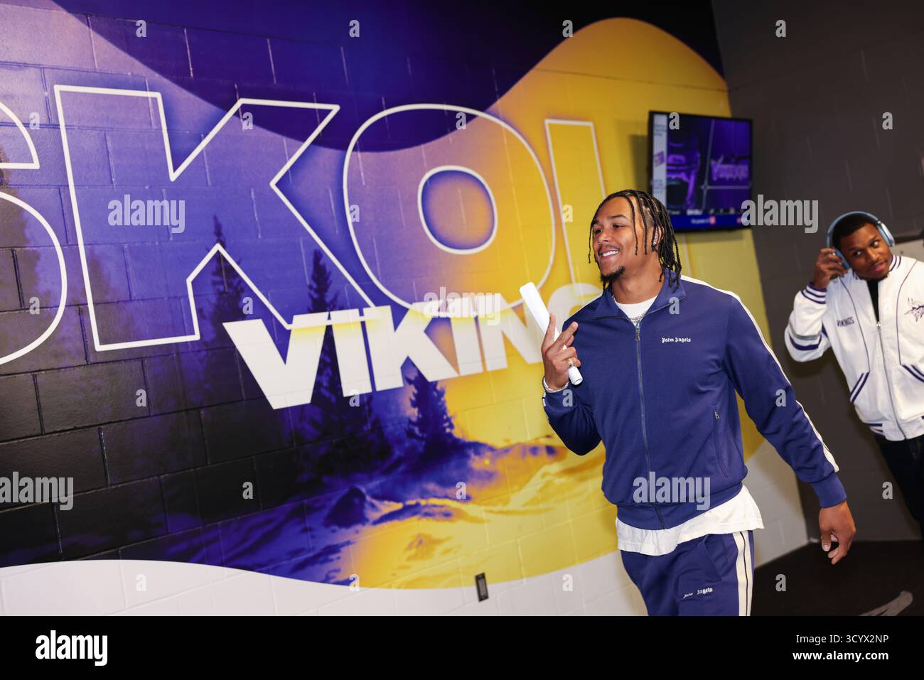 Minnesota Vikings wide receiver Jalen Nailor arrives at U.S. Bank ...