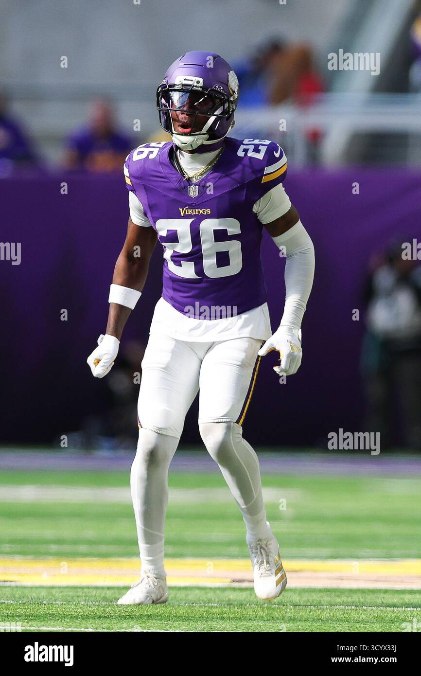 Minnesota Vikings safety Theo Jackson (26) moves across the field ...