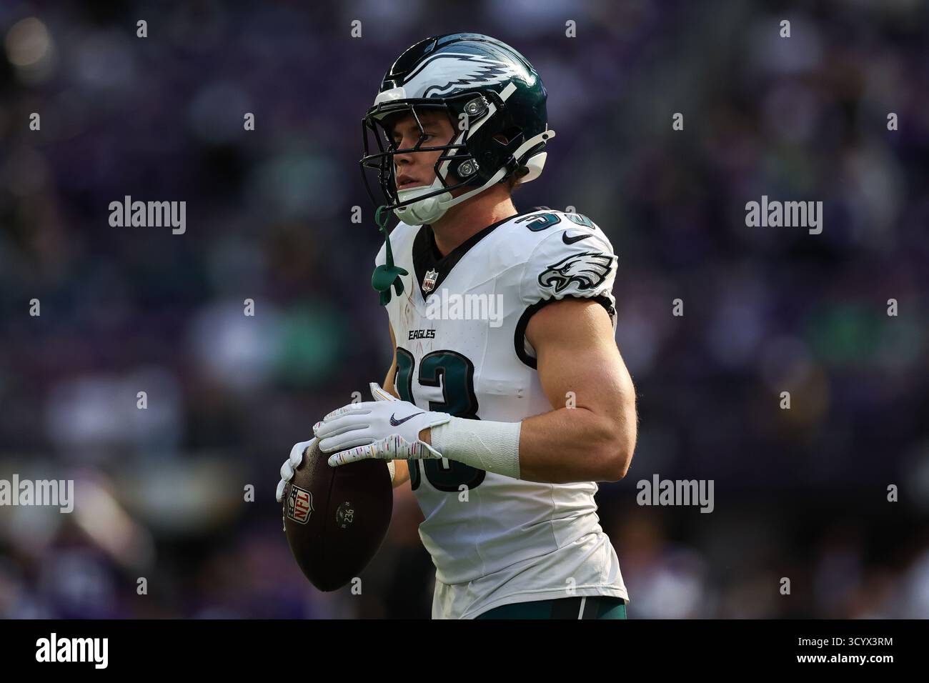 Philadelphia Eagles cornerback Cooper Dejean (33) warms up before an ...