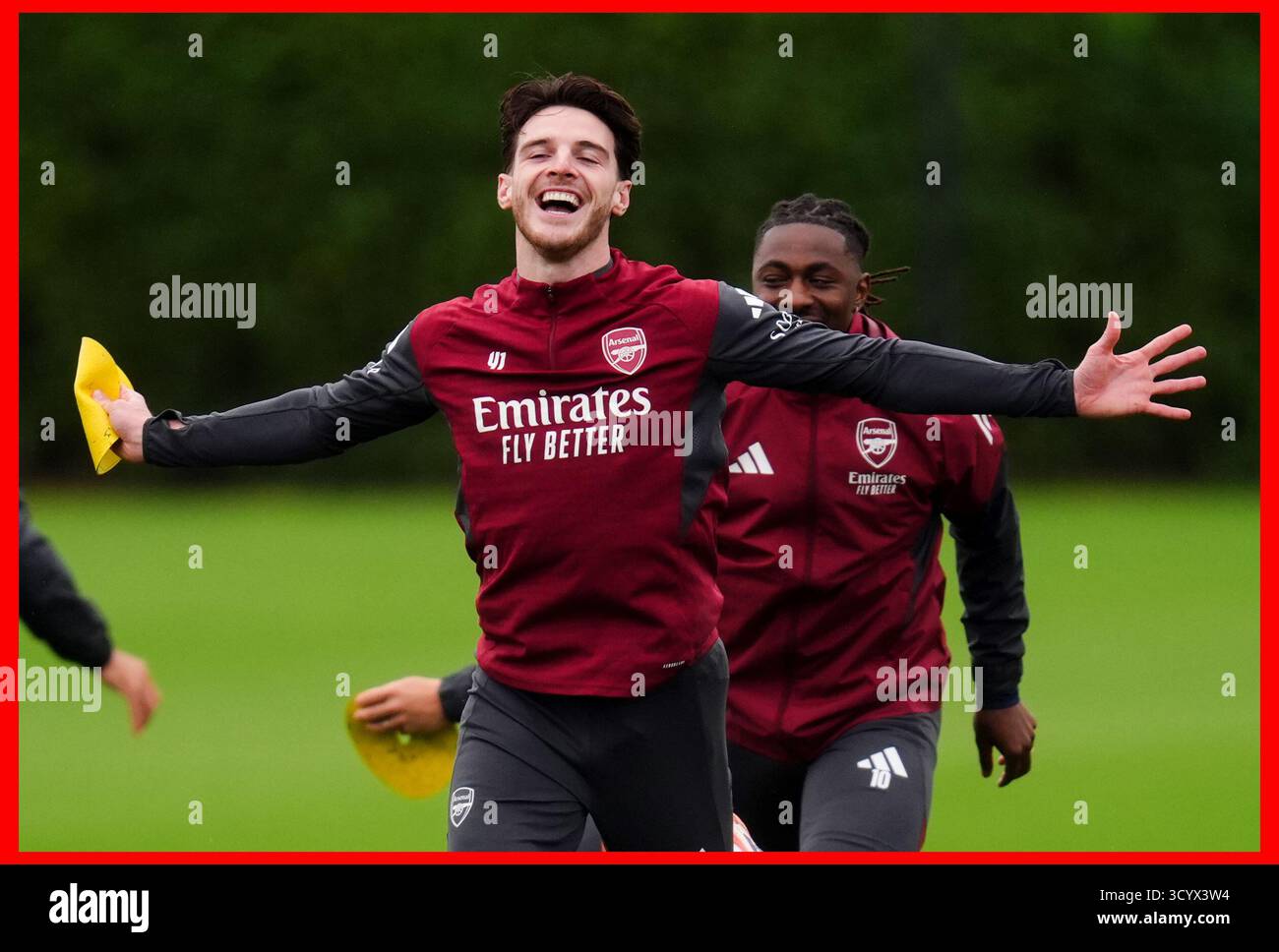 Arsenal's Declan Rice during a training session at the Sobha Realty ...