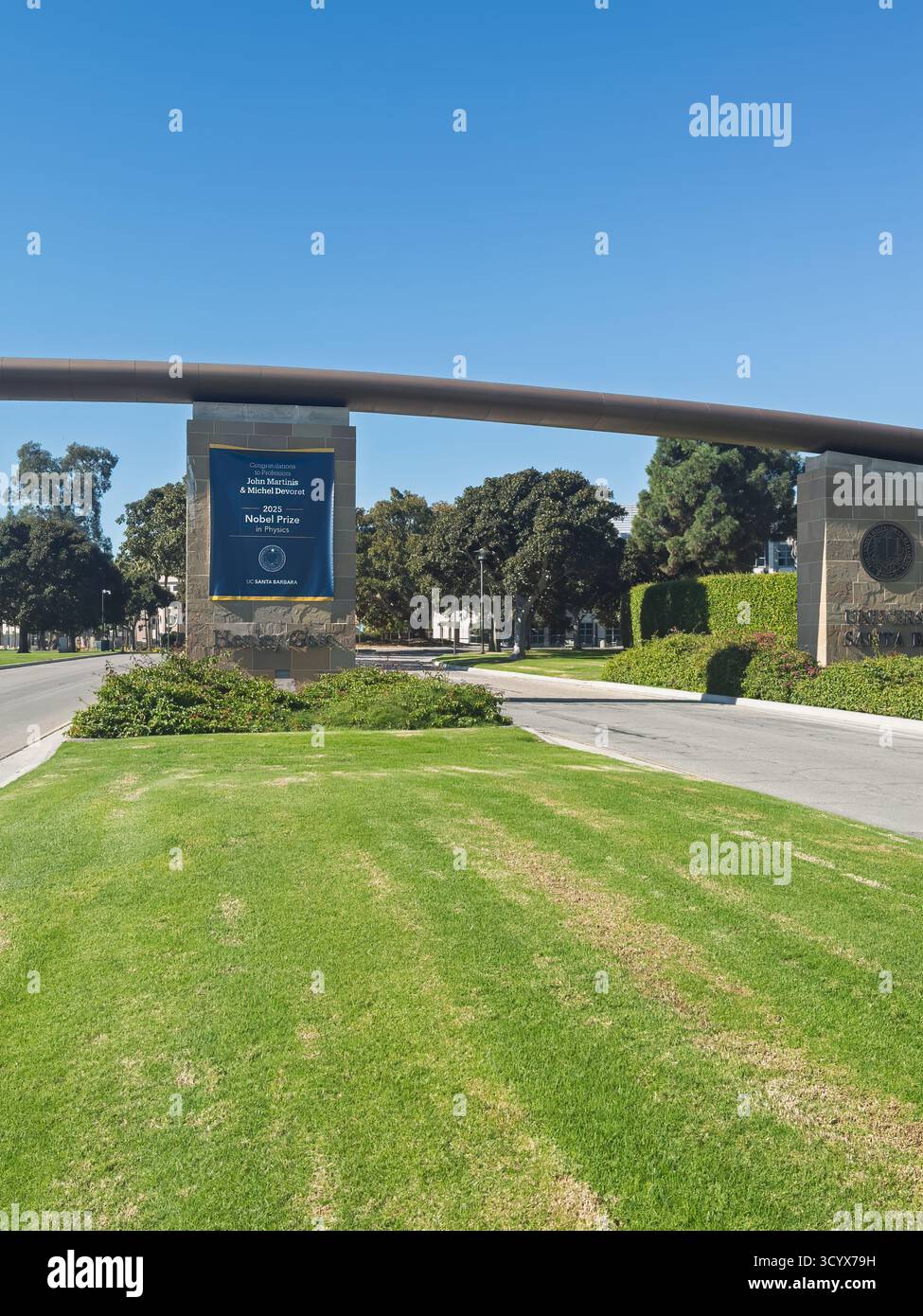 Santa Barbara, California, USA - October 18, 2025: UCSB Henley Gate has ...