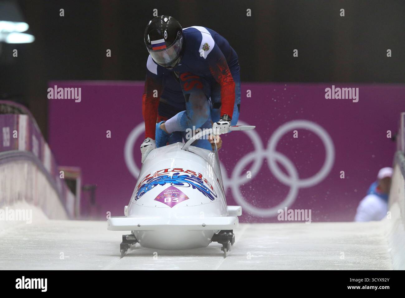 RUS-1 ZUBKOV Alexander VOEVODA Alexey Bobsleigh Two-man Heat 2 Sliding ...