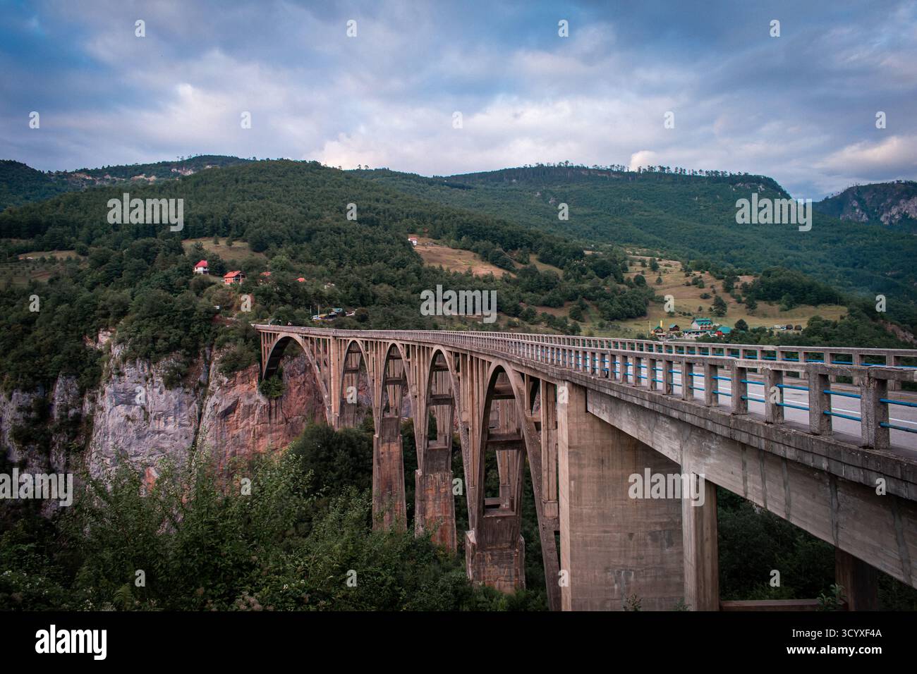 The Tara Bridge is located in the Durmitor National Park. Is a concrete ...