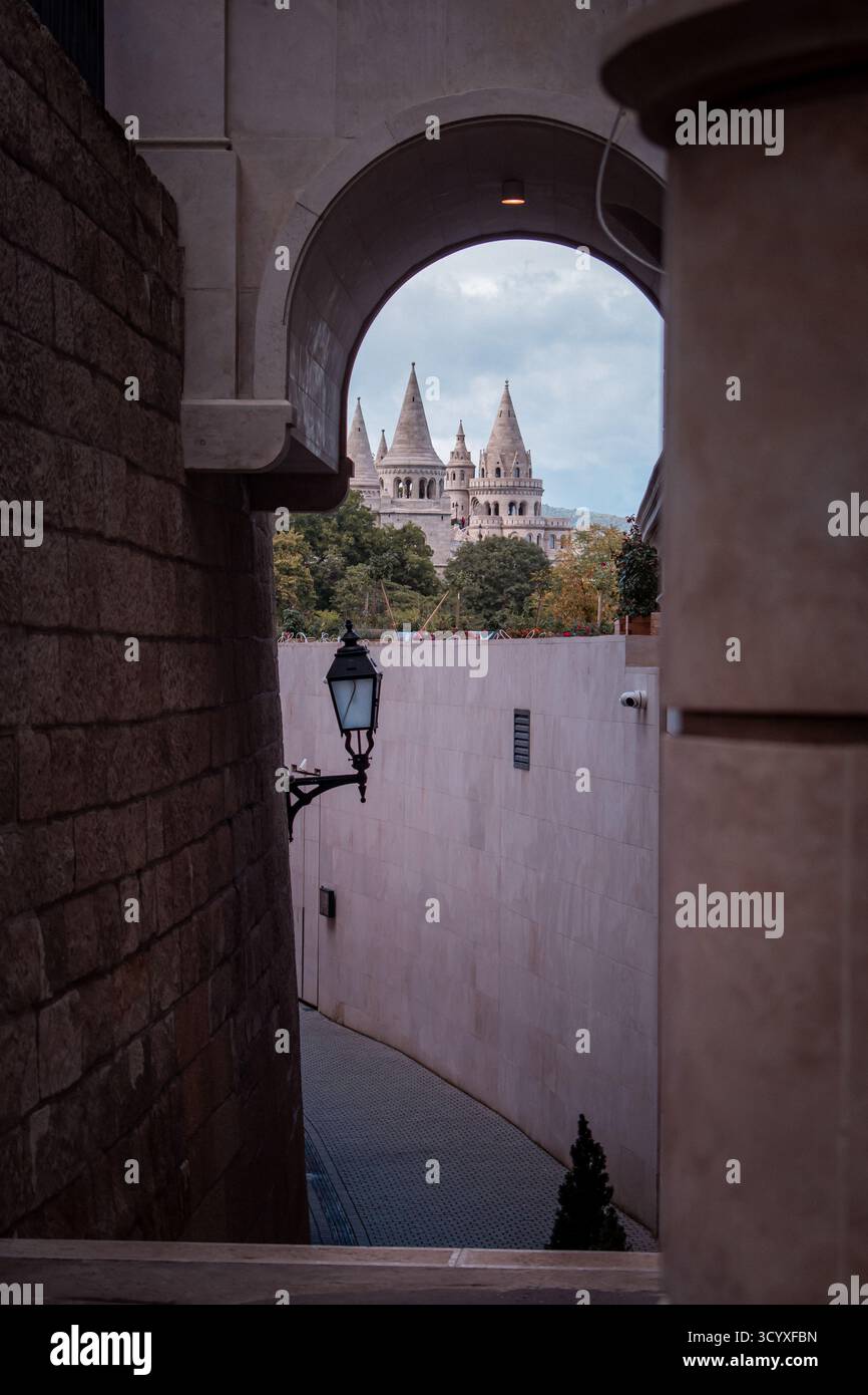 Fisherman's Bastion in Budapest, Hungary, with its elegant stone ...