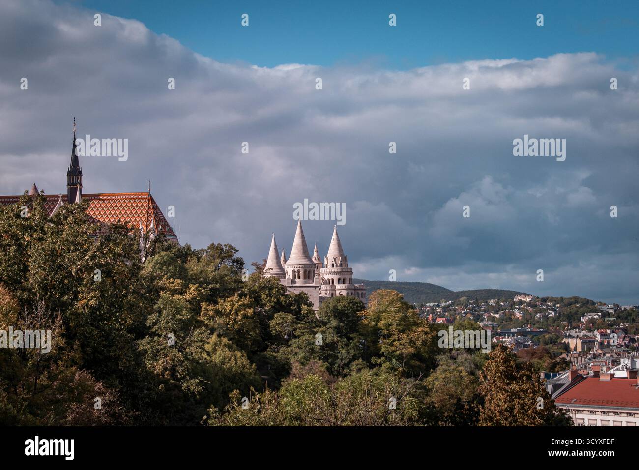 Fisherman's Bastion in Budapest, Hungary, with its elegant stone ...