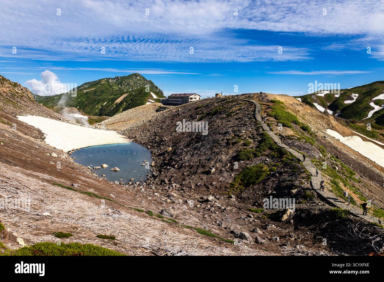 Tateyama Mountains(Mount Tate), Raichoso(cottage) with hot spring, Hida ...