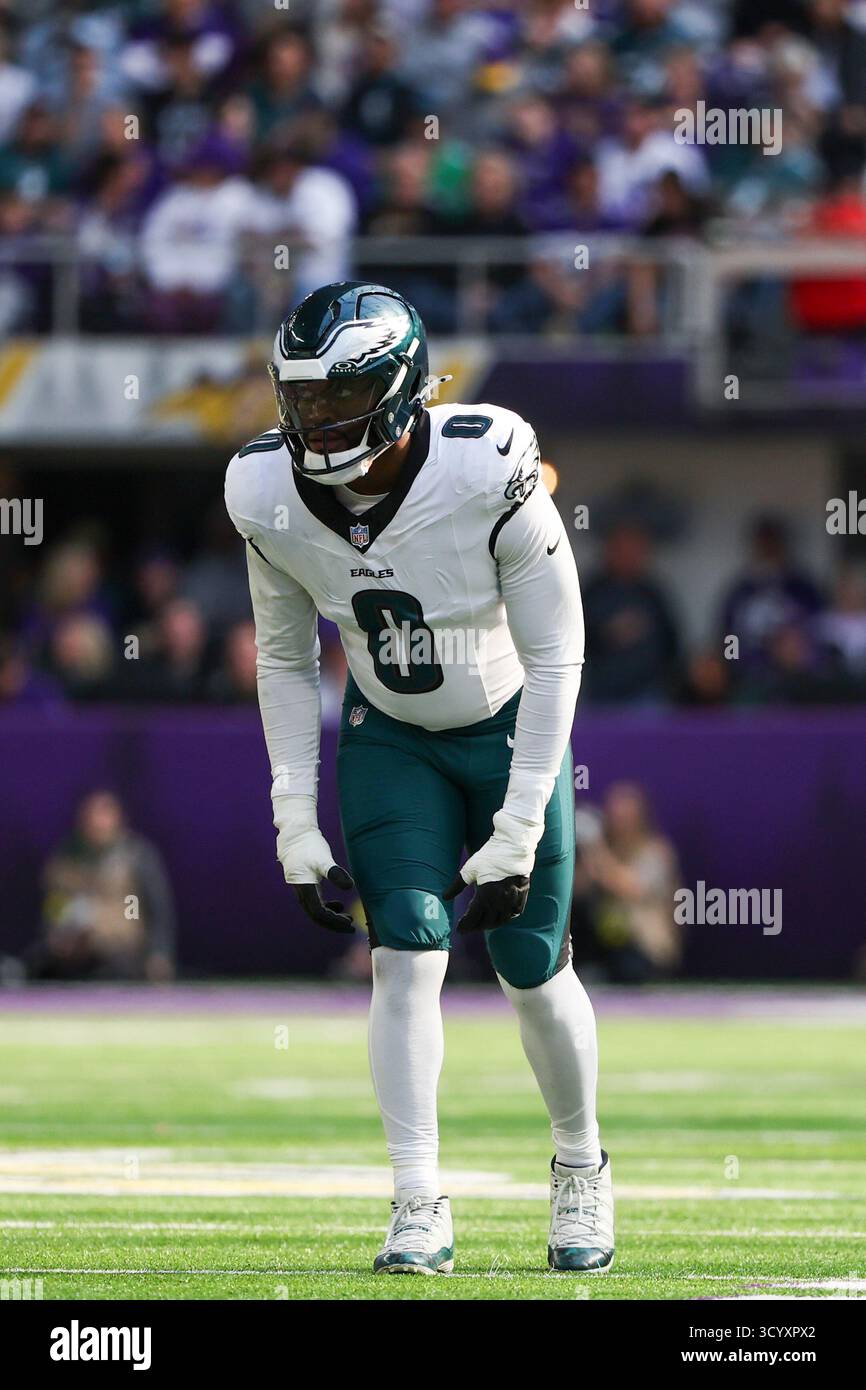 Philadelphia Eagles offensive linebacker Joshua Uche prepares for a ...