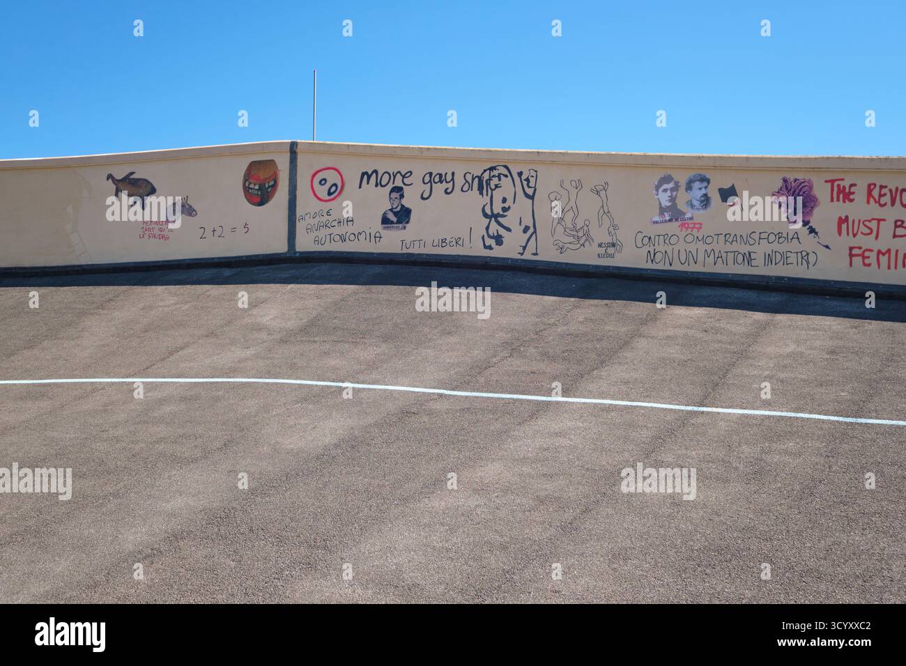 Art graffiti on test track. At the Pinacoteca Giovanni and Marella ...