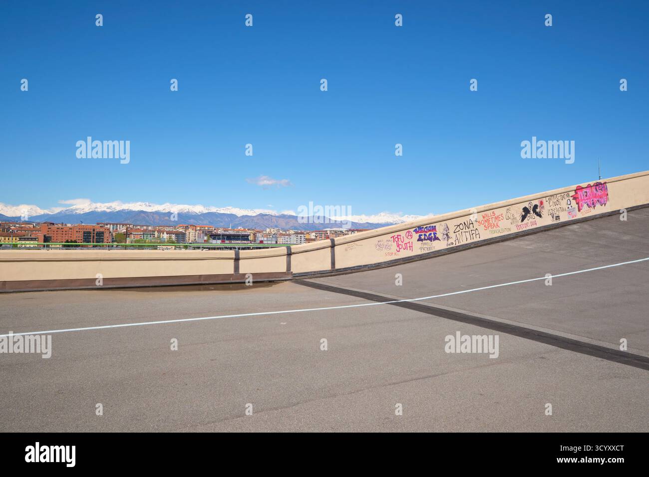 Art graffiti on test track. At the Pinacoteca Giovanni and Marella ...