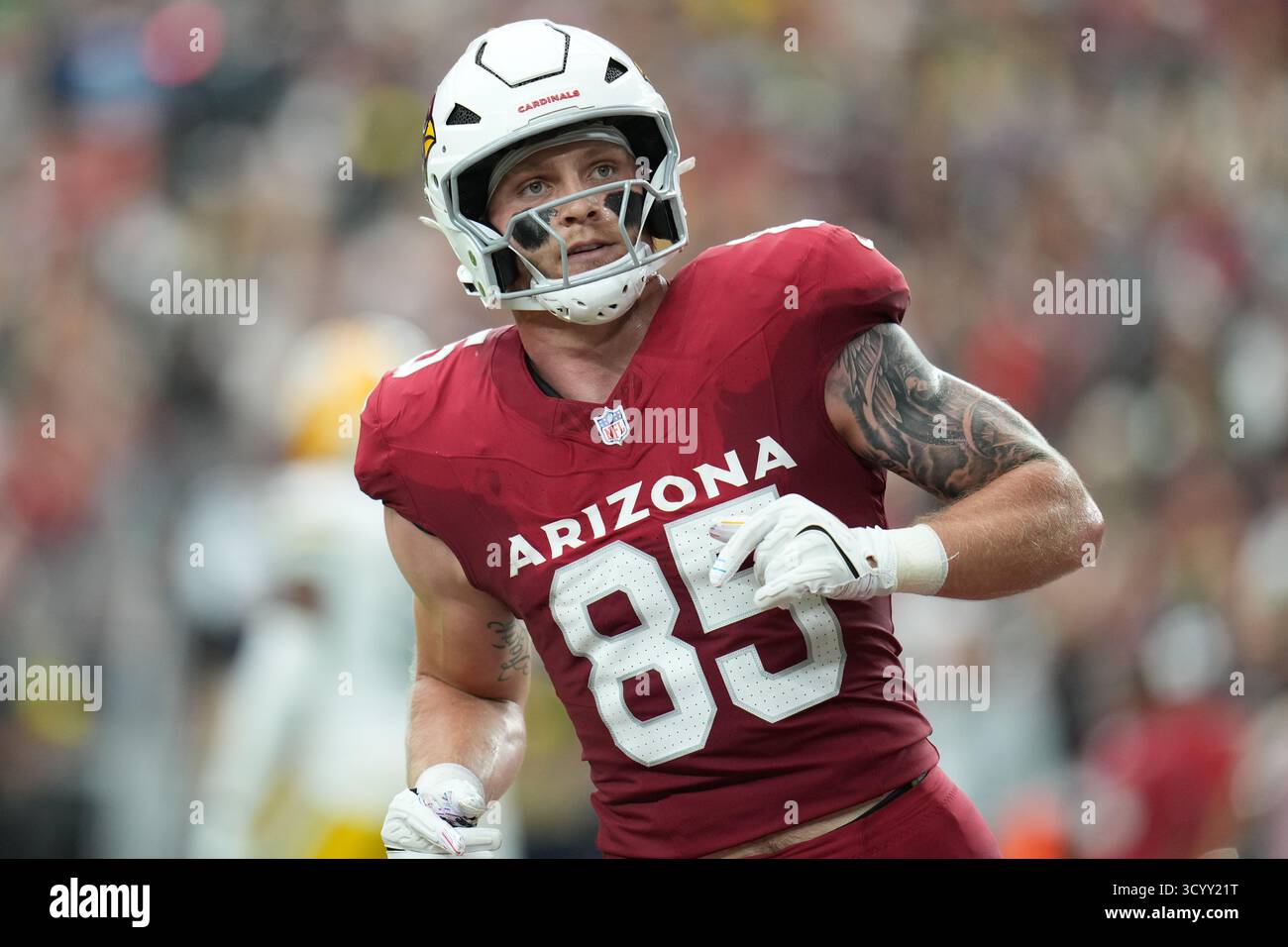 Arizona Cardinals tight end Trey McBride (85) against the Green Bay ...
