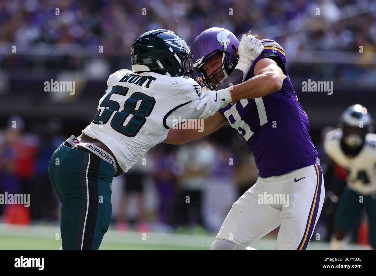 Minnesota Vikings tight end T.J. Hockenson (87) moves against ...