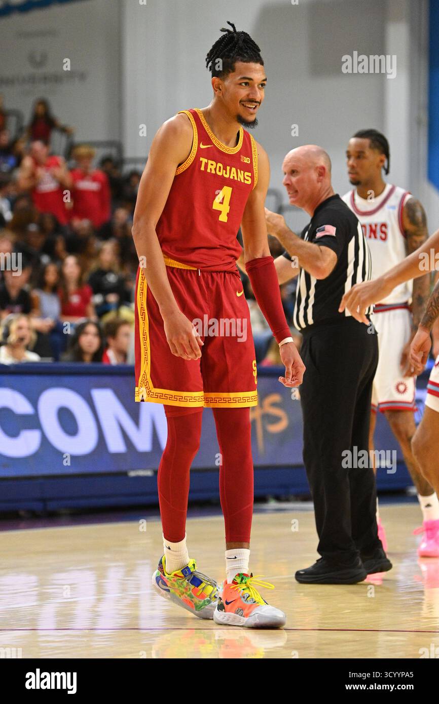 LOS ANGELES, CA - OCTOBER 18: USC Trojans guard Chad Baker-Mazara (4 ...