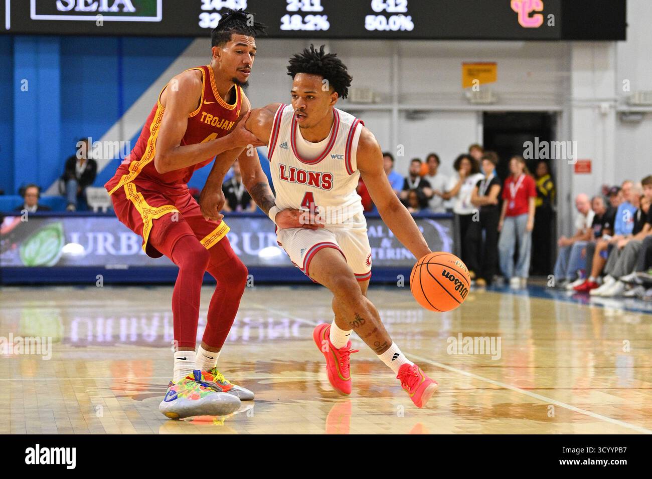 LOS ANGELES, CA - OCTOBER 18: Loyola Marymount Lions guard AJ Thomas (4 ...