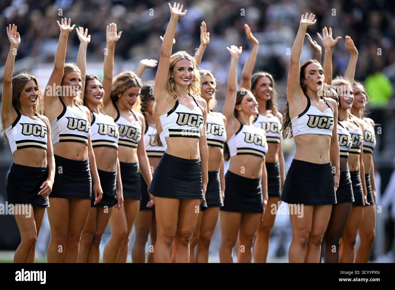 Central Florida dance team members perform on the field during the ...