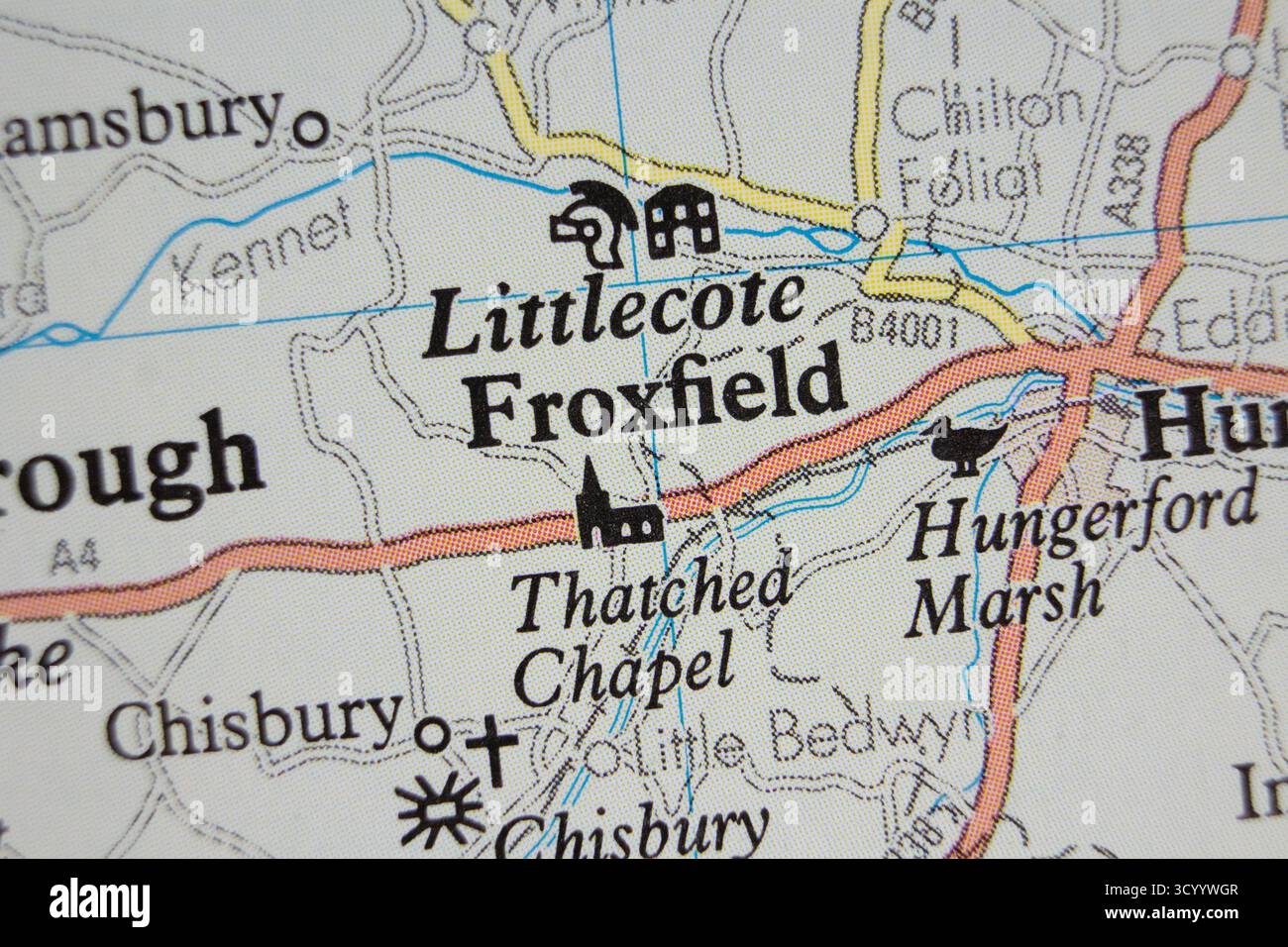 Foxfield - England, United Kingdom colour atlas map town name of the ...