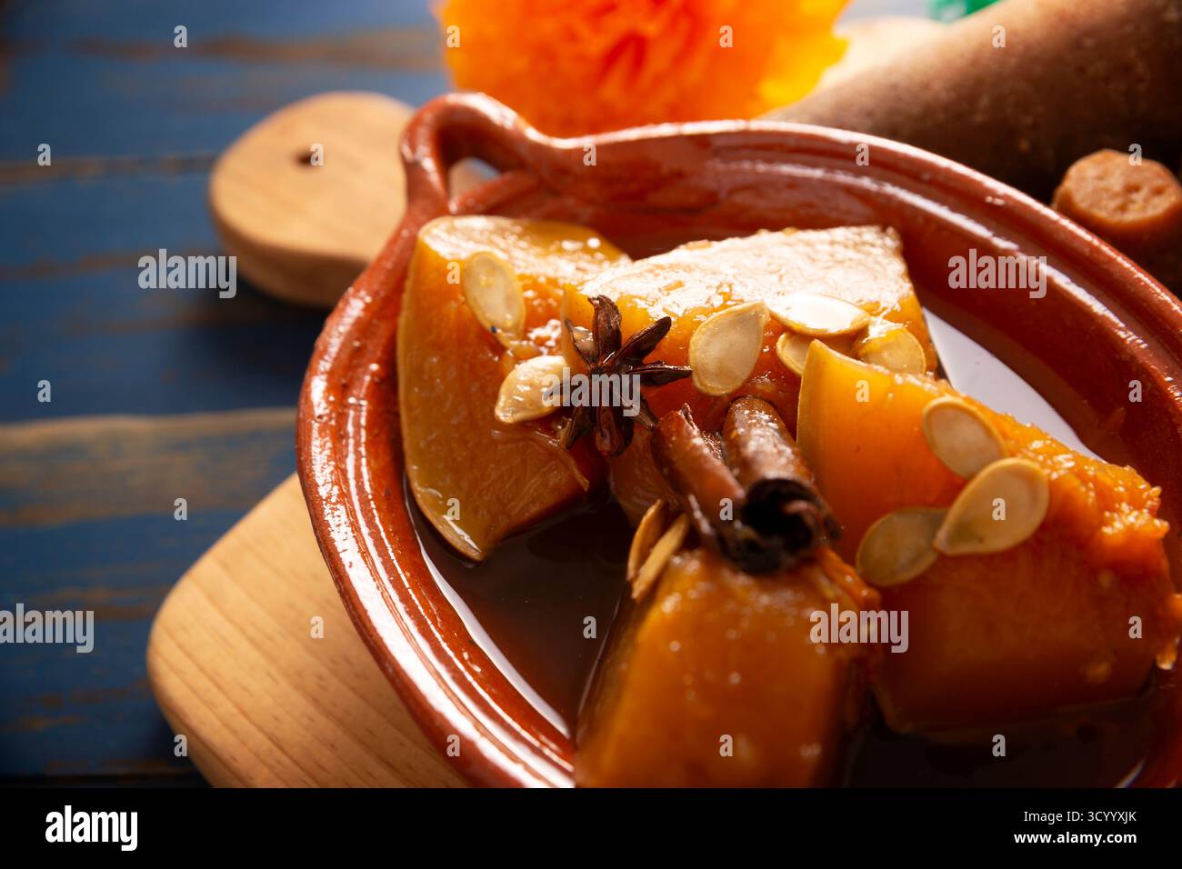 Calabaza en Tacha. Spiced Candied Pumpkin. Mexican dessert whose main ...