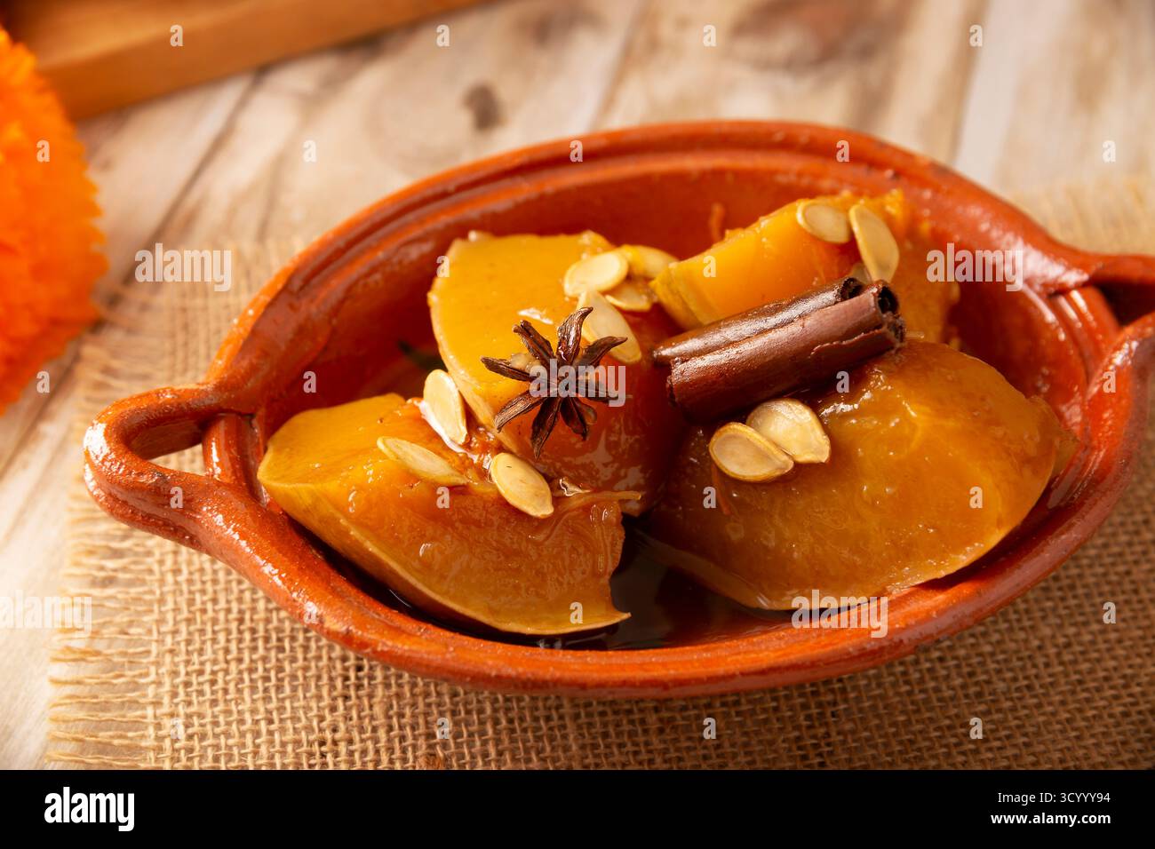 Calabaza en Tacha. Spiced Candied Pumpkin. Mexican dessert whose main ...