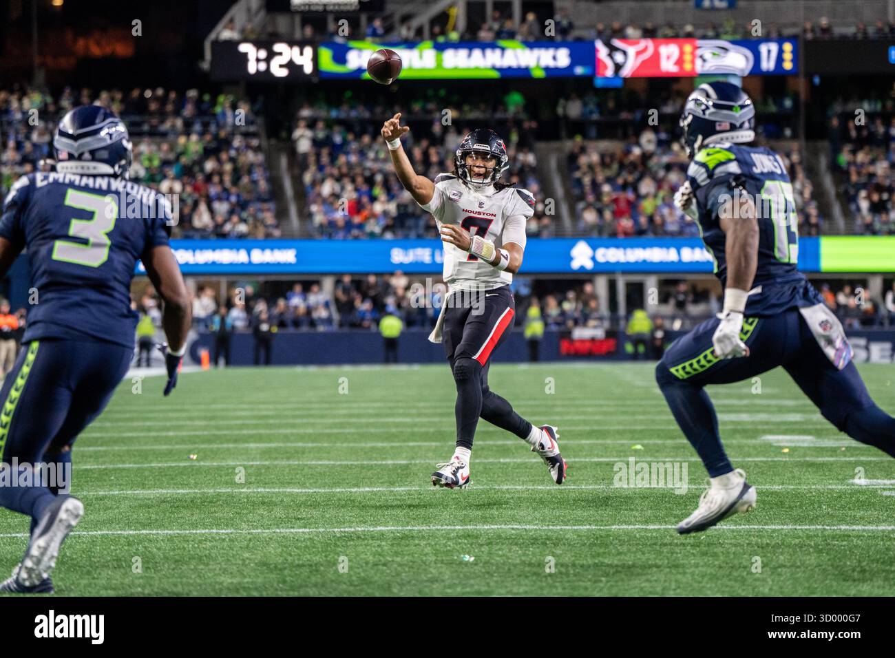 Houston Texans quarterback C.J. Stroud passes the ball during the ...