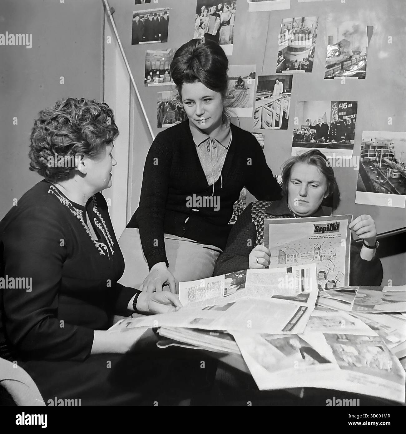 This 1966 archival photo from Sloviansk, Ukrainian SSR, shows three ...