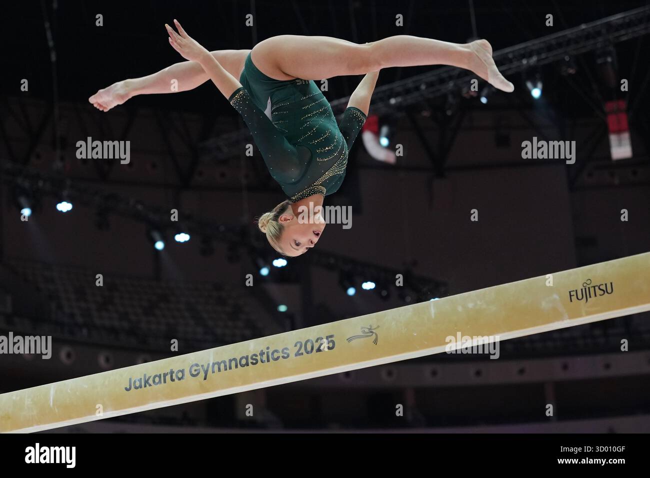 Ruby Pass of Australia competes on the balance beam during the 53rd ...