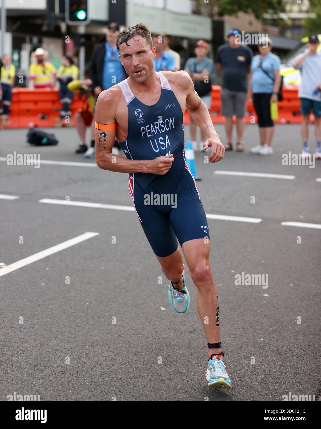 Morgan Pearson, of New Vernon, NJ, at the 2025 World Triathlon ...