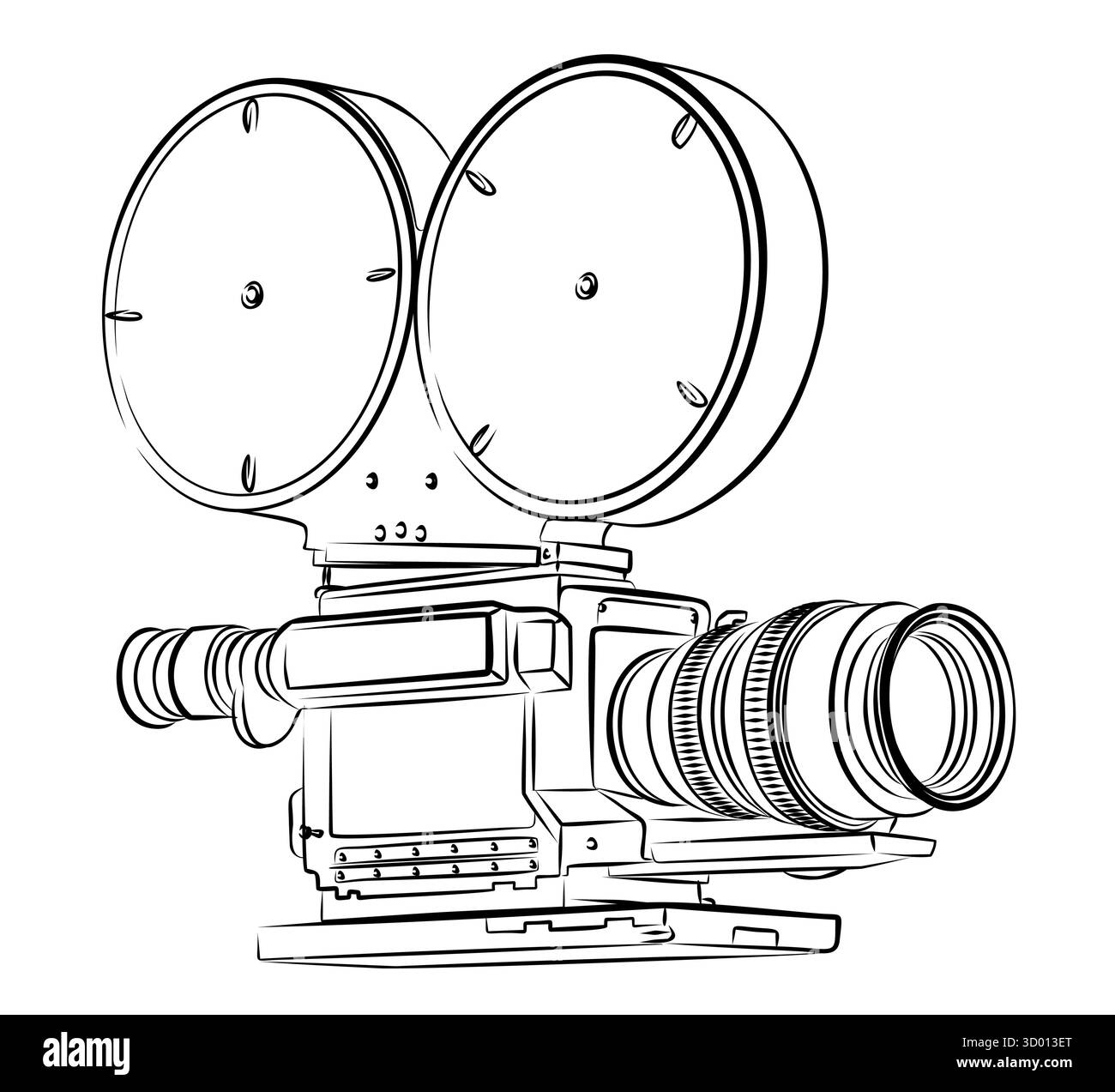 A sketch of vintage film video camera Stock Vector Image & Art - Alamy