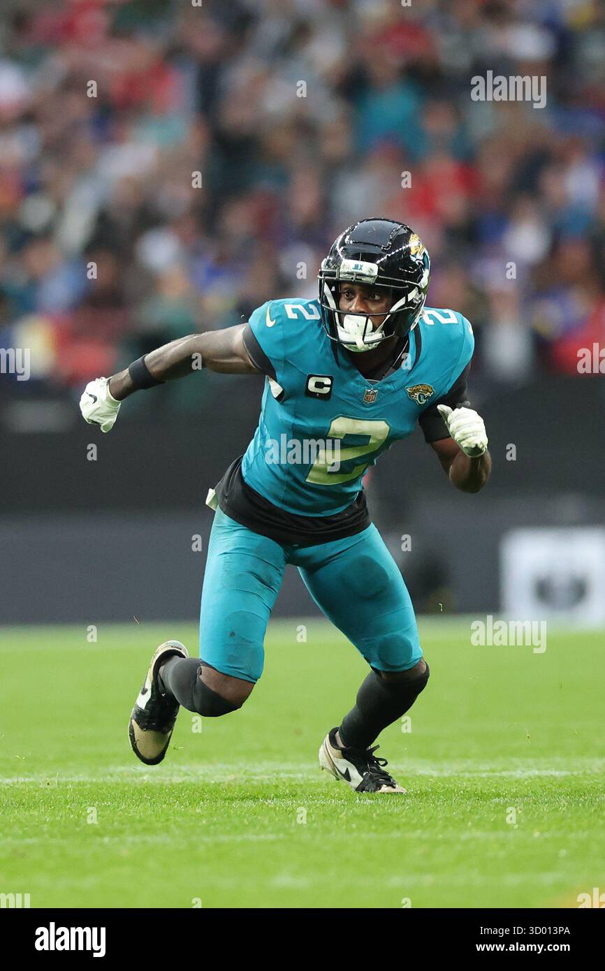 Jacksonville Jaguars Jourdan Lewis (2) in action against the Los ...