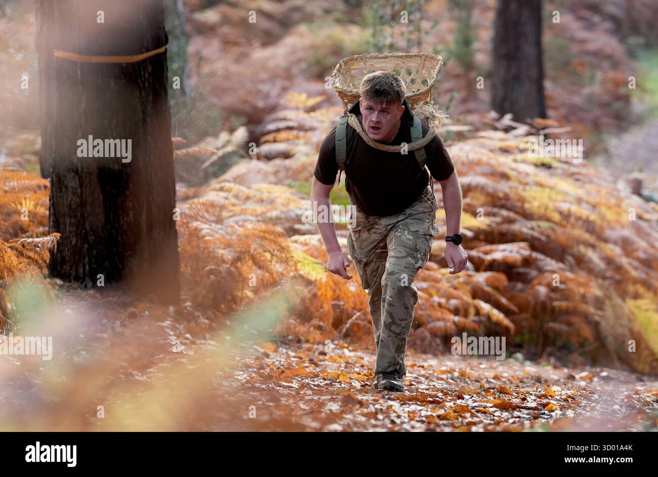 Corporal Josh Joyce of Royal Welsh 1ITV Catterick, on his way to ...