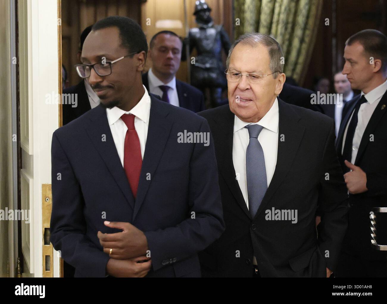 Ethiopian Minister of Foreign Affairs Gedion Timotheos, left, and ...