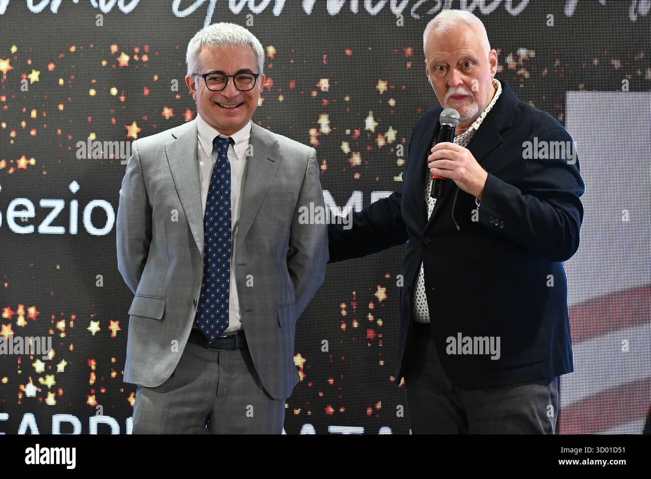 Fabrizio Patania and Francesco Repice during the award ceremony of the ...