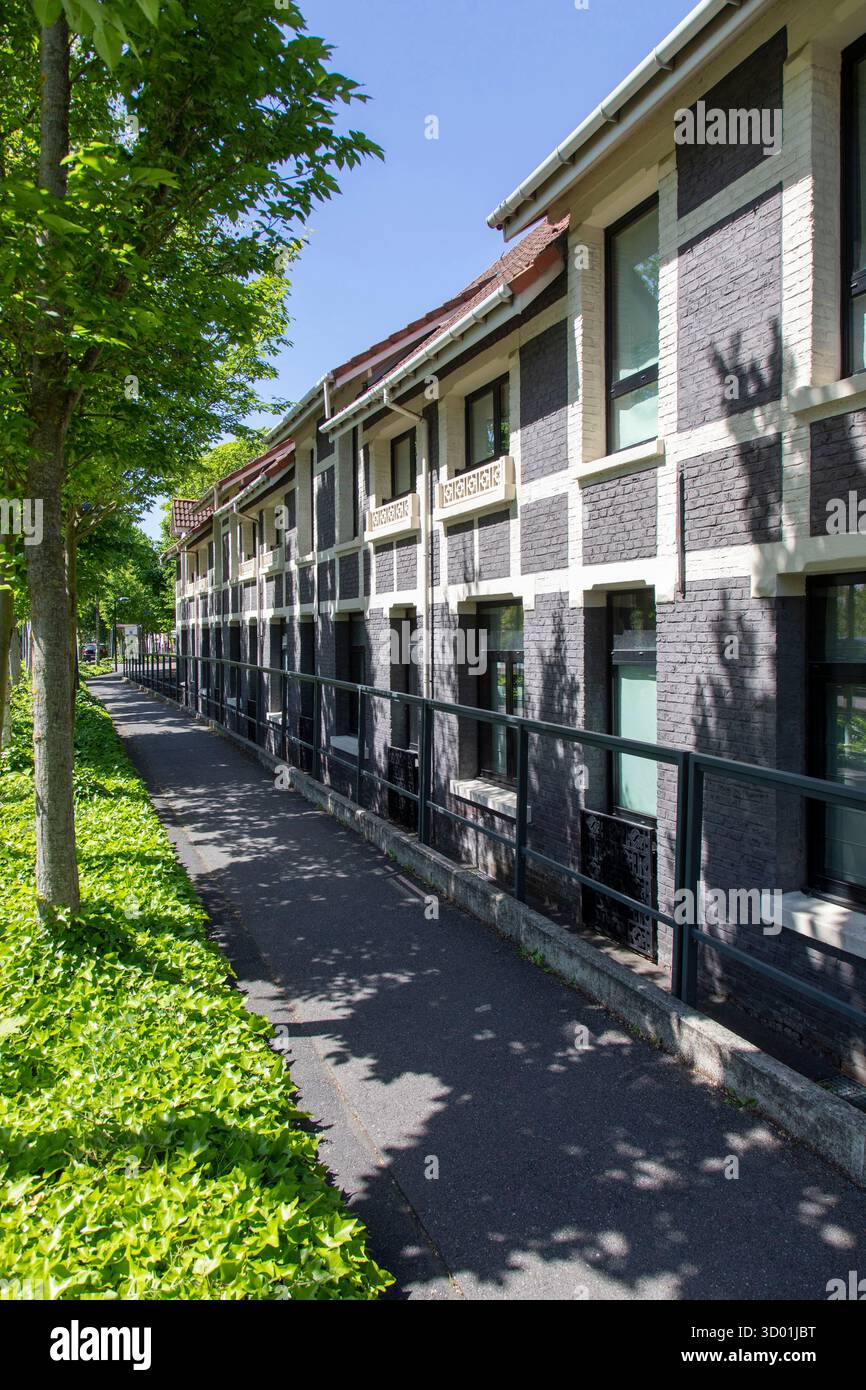 France, Pas de Calais, Lens, Hotel Louvre Lens, former mining houses ...