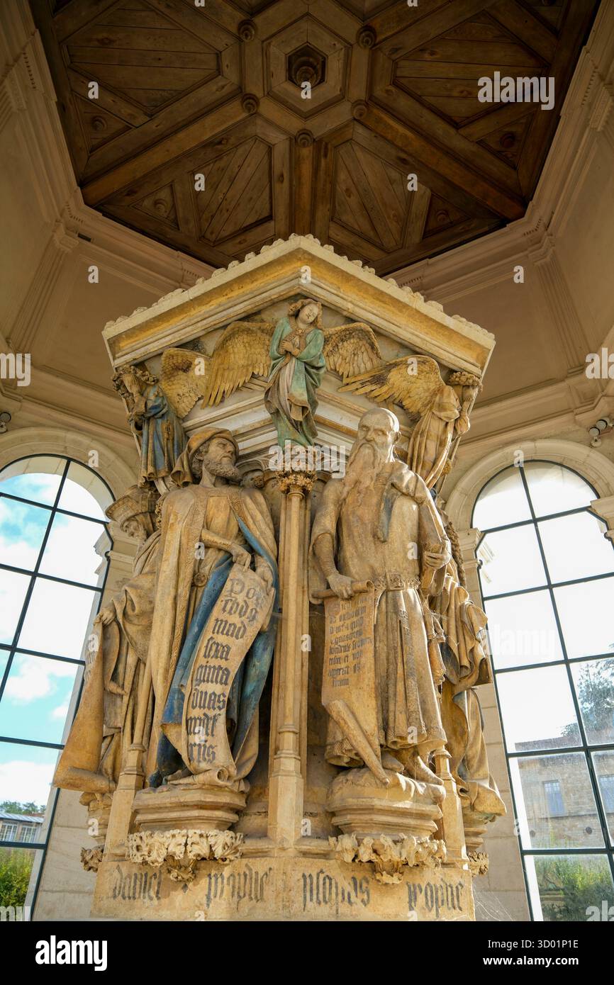 France, Cote d'Or, Dijon, Well of Moses, dating from the 15th century ...