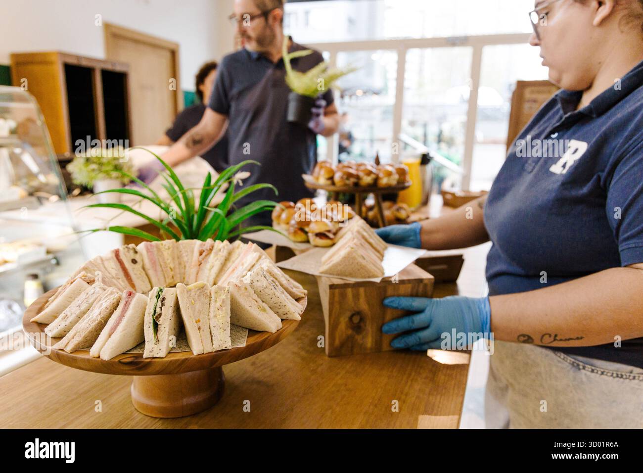 Food table during an event, at the Rodilla establishment in Cuzco, on ...