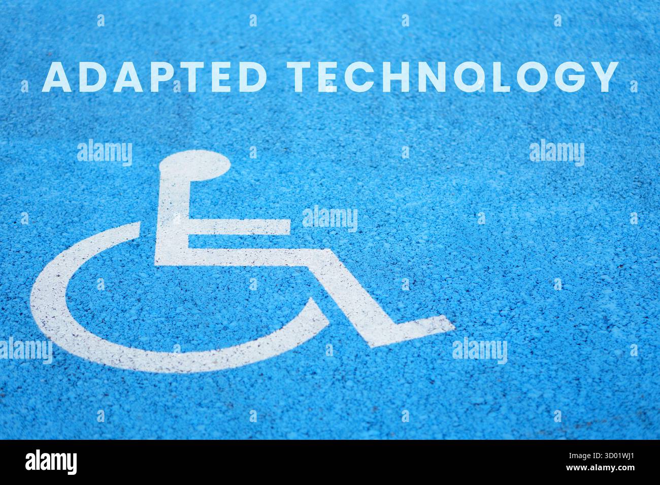 disability concepts. adapted technology. words written with an icon of ...