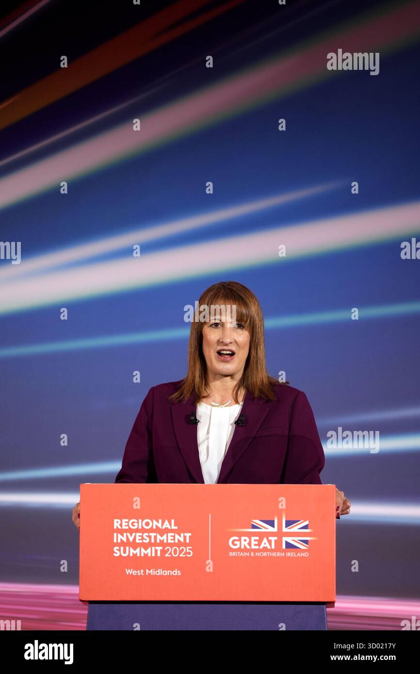 Chancellor of the Exchequer Rachel Reeves speaking at the Regional ...