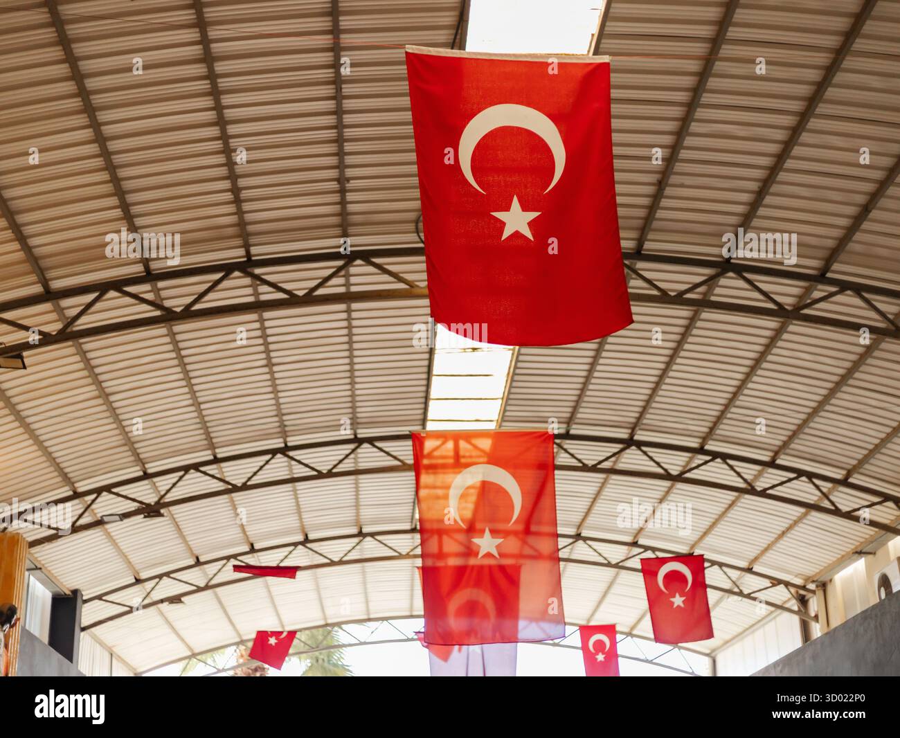 Flags hanging ceiling hi-res stock photography and images - Alamy