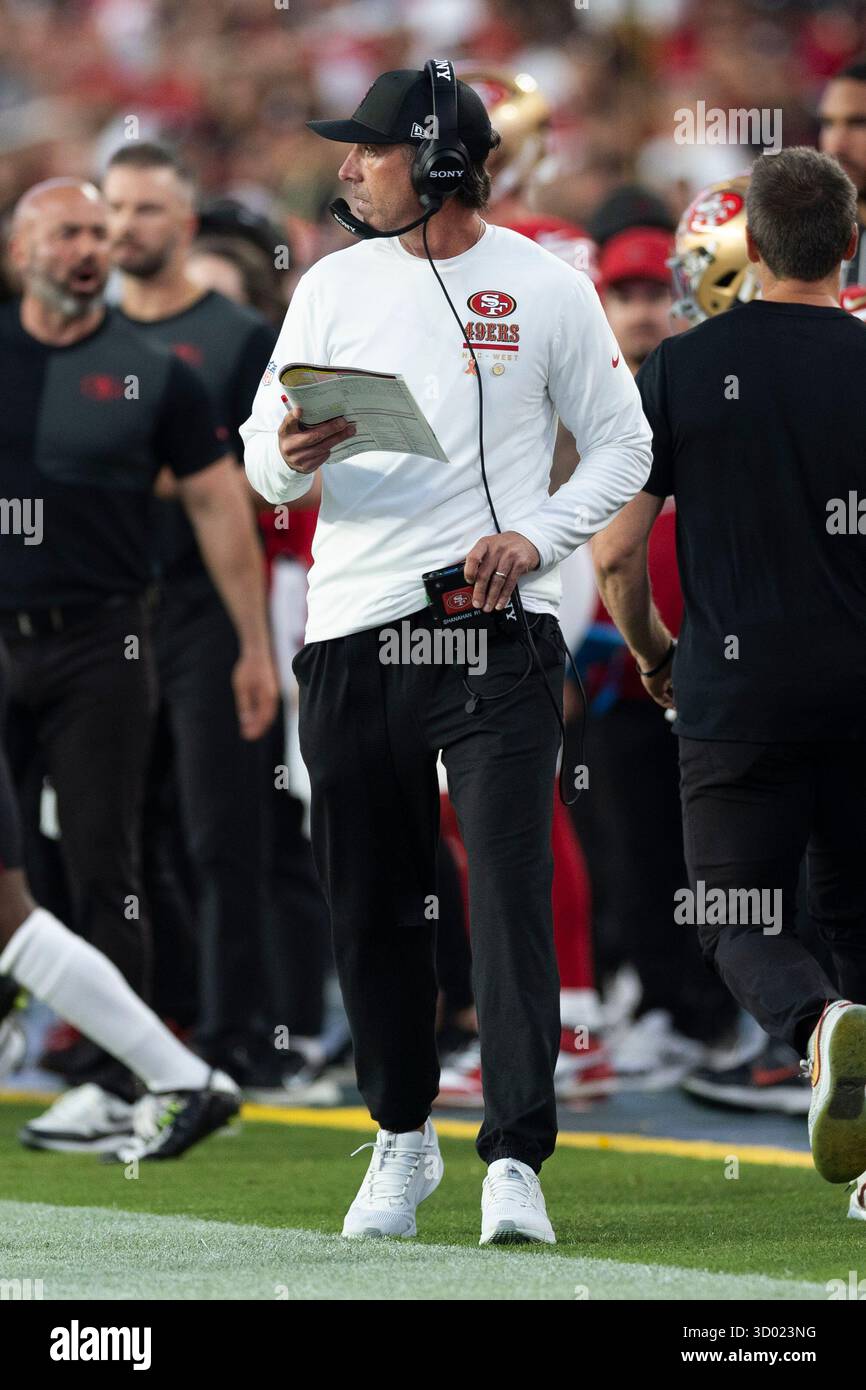 Oct 19, 2025; Santa Clara, California, USA; San Francisco 49ers head ...