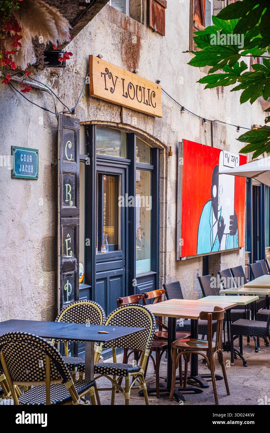 France, Finistere, Quimper, Ty Loulic creperie in the Max Jacob ...