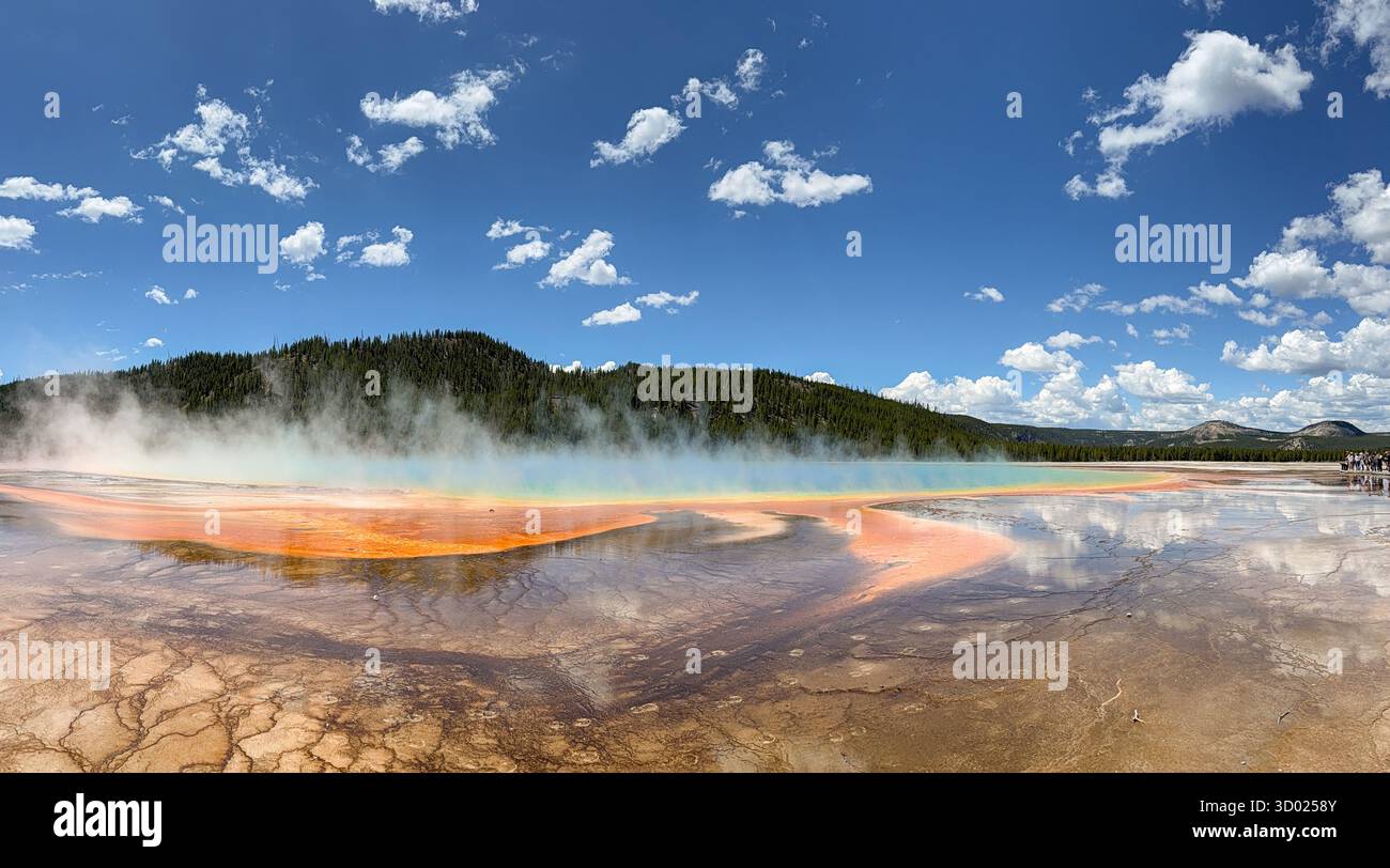 Yellowstone, Wyoming, USA - 28 May 2025: Scenic panoramic view of the ...