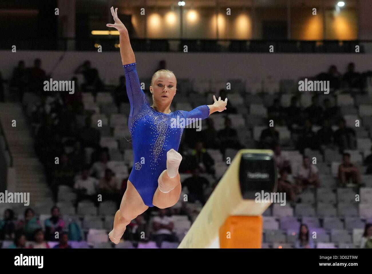 Individual Neutral Athlete Angelina Melnikova competes on the balance ...