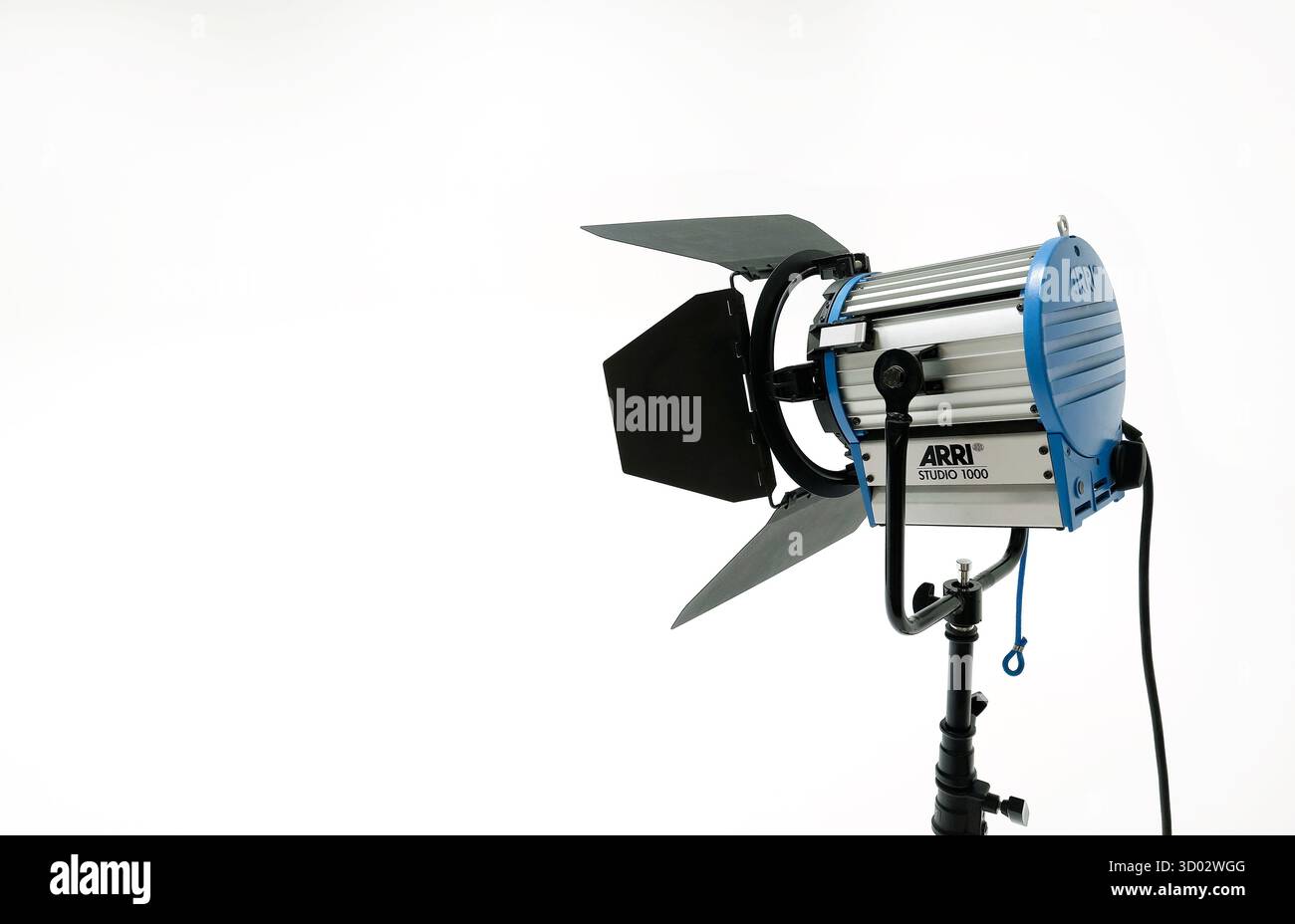 arri studio floodlight on stand on white background Stock Photo - Alamy