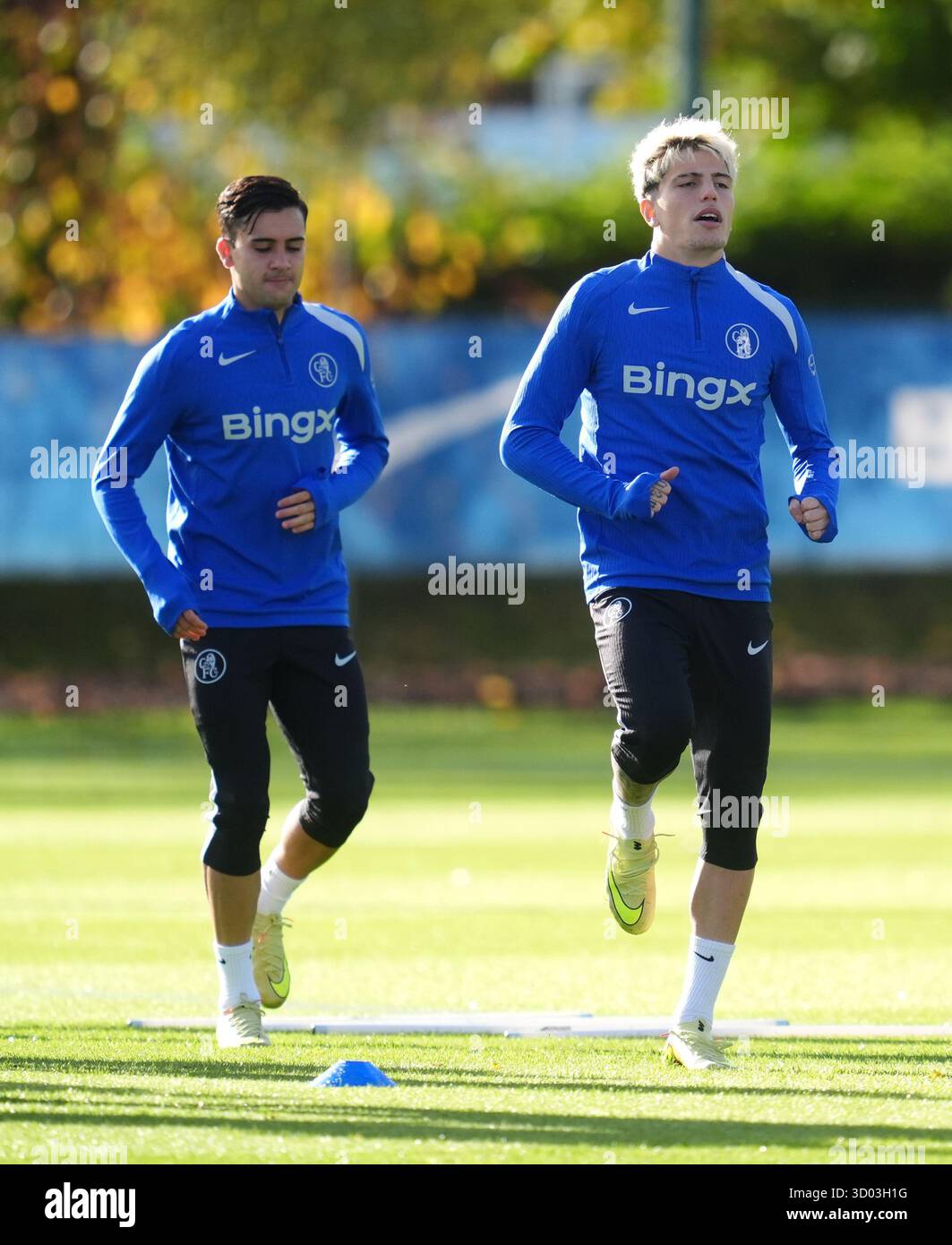 Chelsea's Facundo Buonanotte and Alejandro Garnacho during a training ...