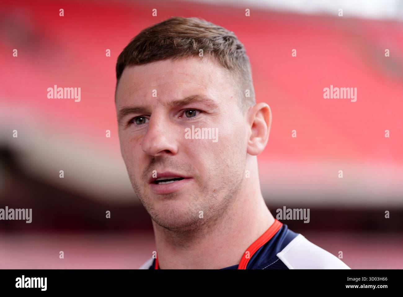 England captain George Williams during a launch event at Wembley ...