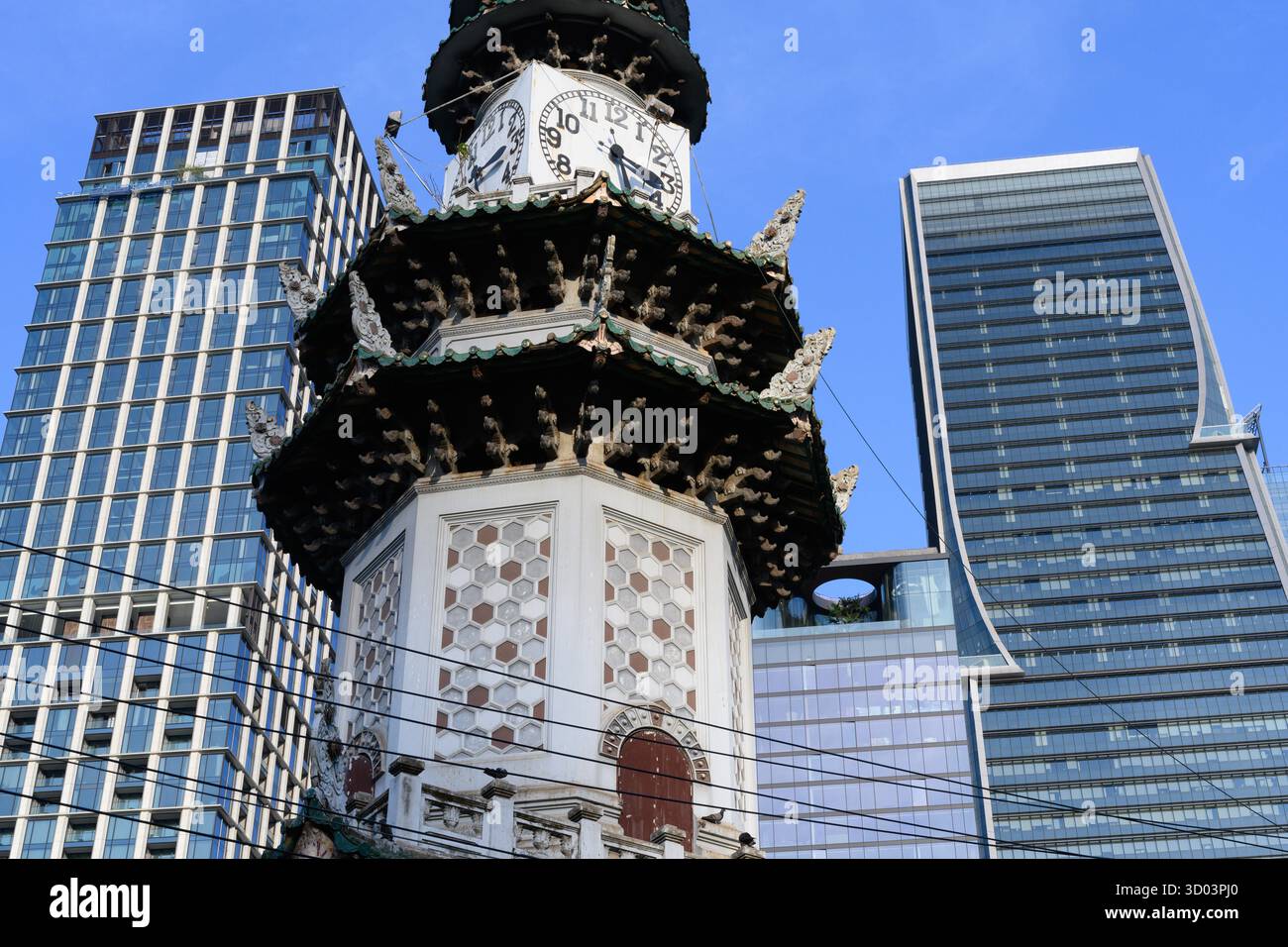 Bangkok, Thailand. March 4th 2025. The Chinese Clock Tower seen with ...