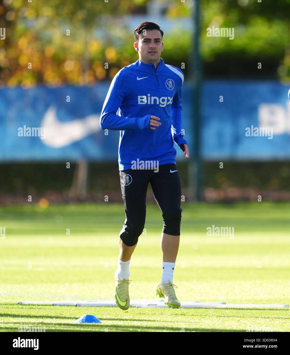 Chelsea's Facundo Buonanotte during a training session at Cobham ...