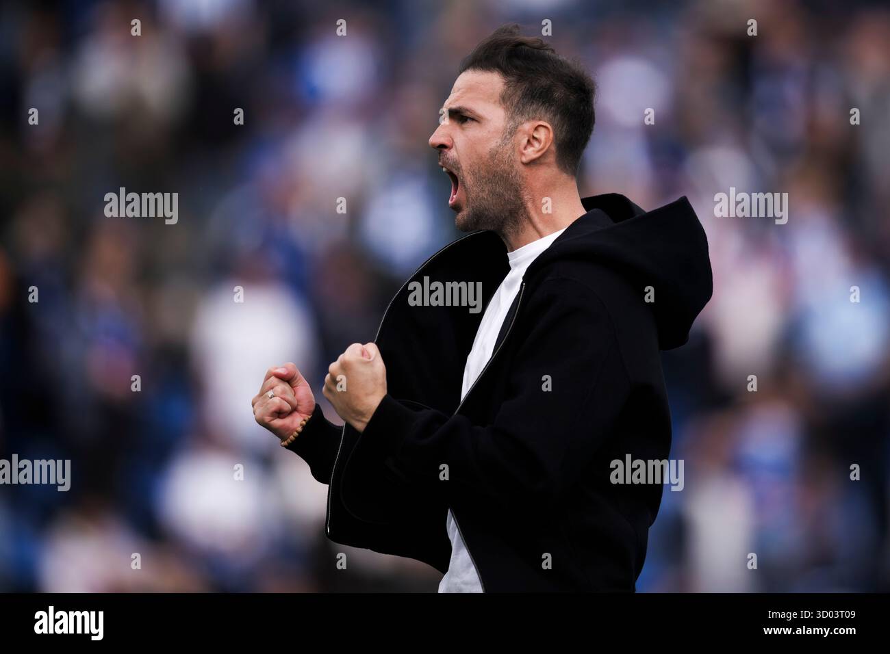 Cesc Fabregas, head coach of Como 1907, celebrates at the end of the ...